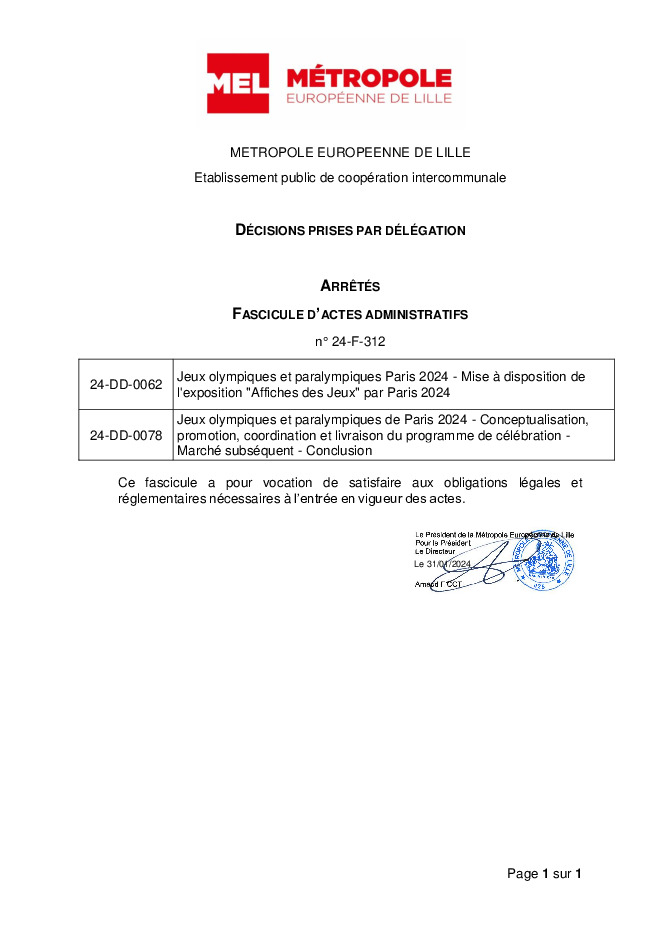 Fascicule N 312 du 31 janvier 2024 (.pdf) | Métropole européenne de Lille